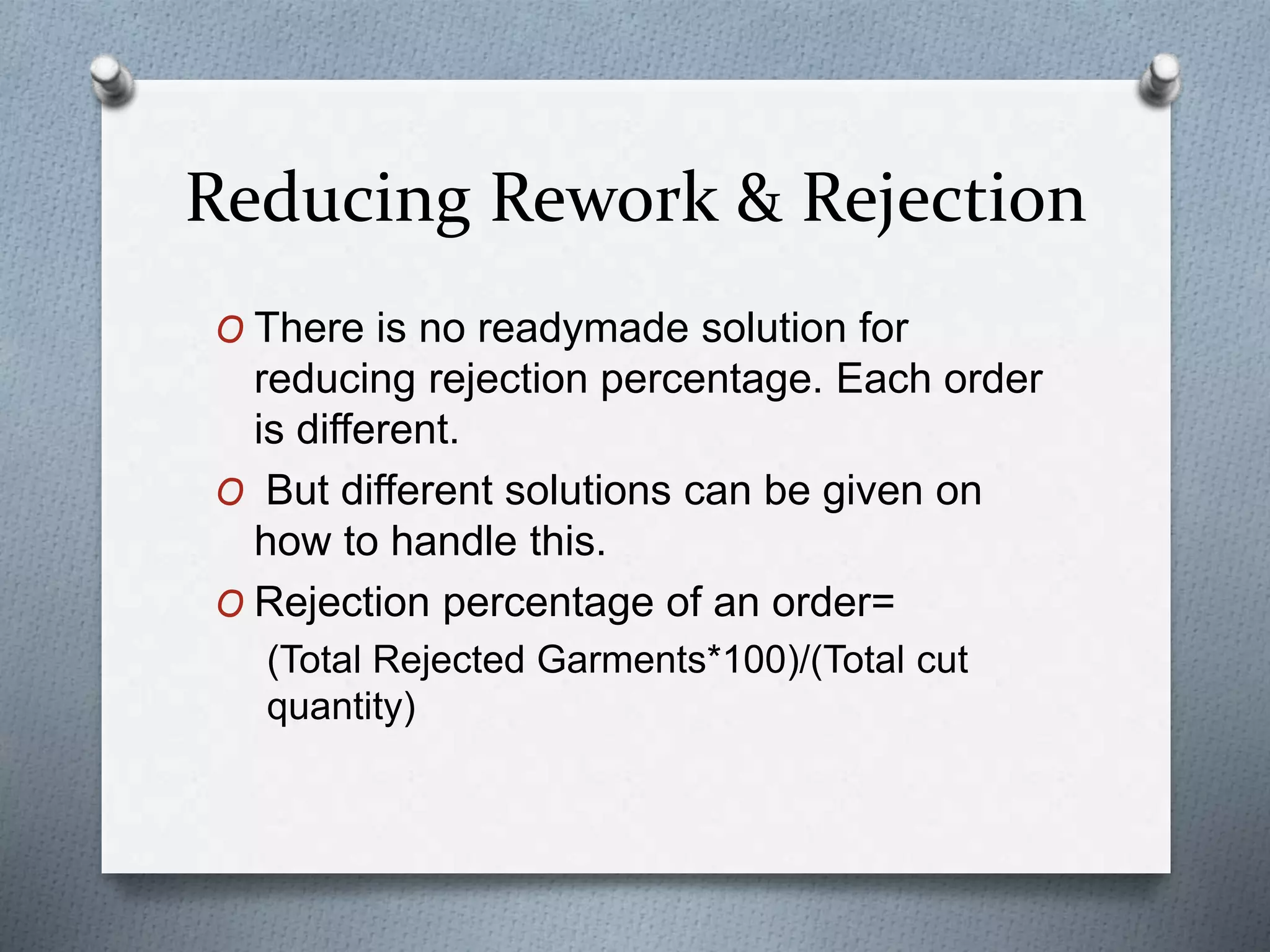 01 reduce reuse and rejection of orders of apparel industry. | PPTX
