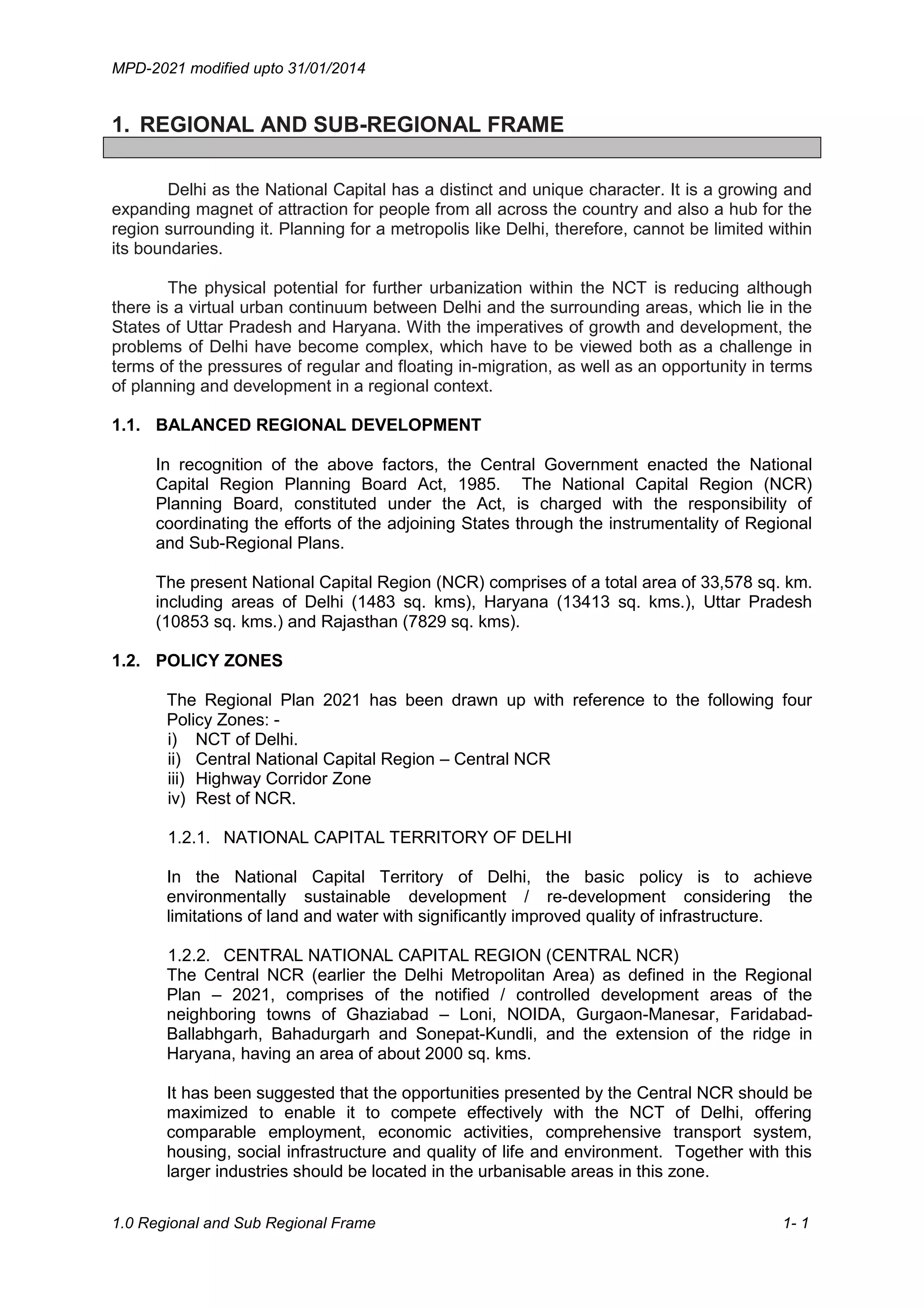 Regional & sub regional frame | PDF