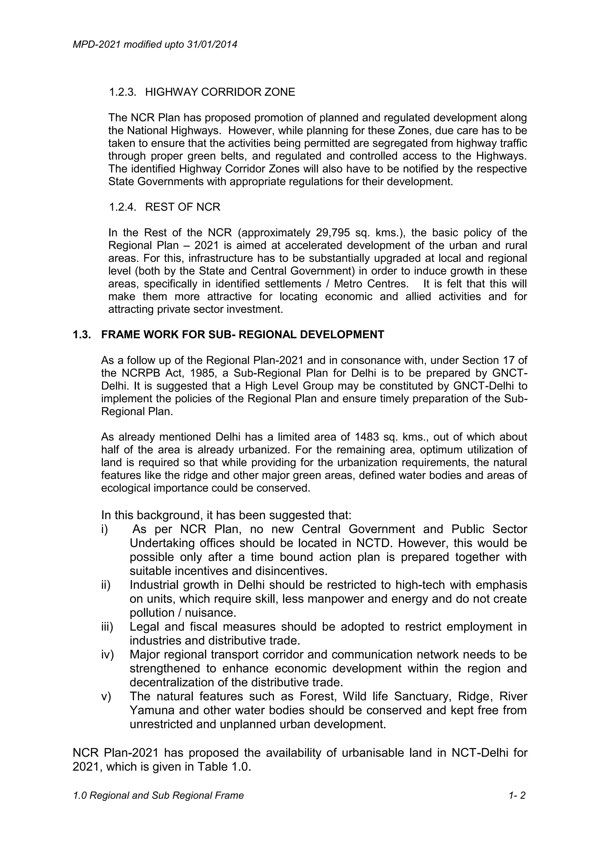 Regional & sub regional frame | PDF | Developmental Sites | Real Estate