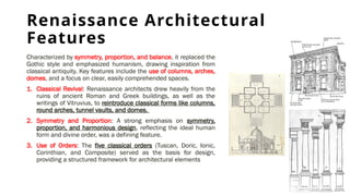RENAISSANCE ARCHITECTURE-1 : INTRODUCTION | PPTX