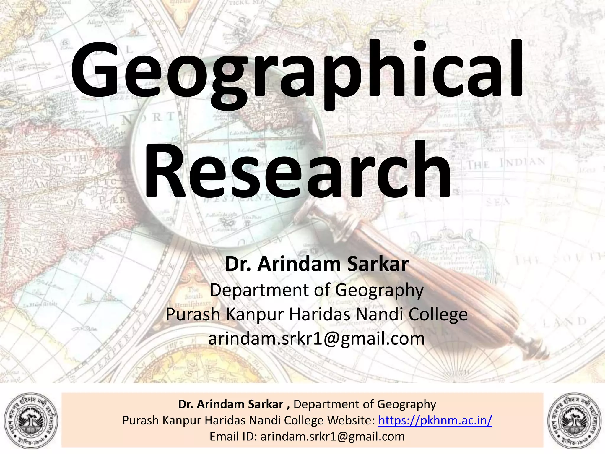 Research in geography | PPTX
