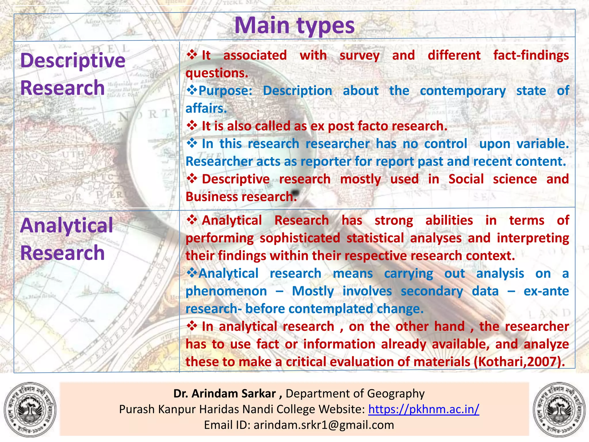 Research in geography | PPTX