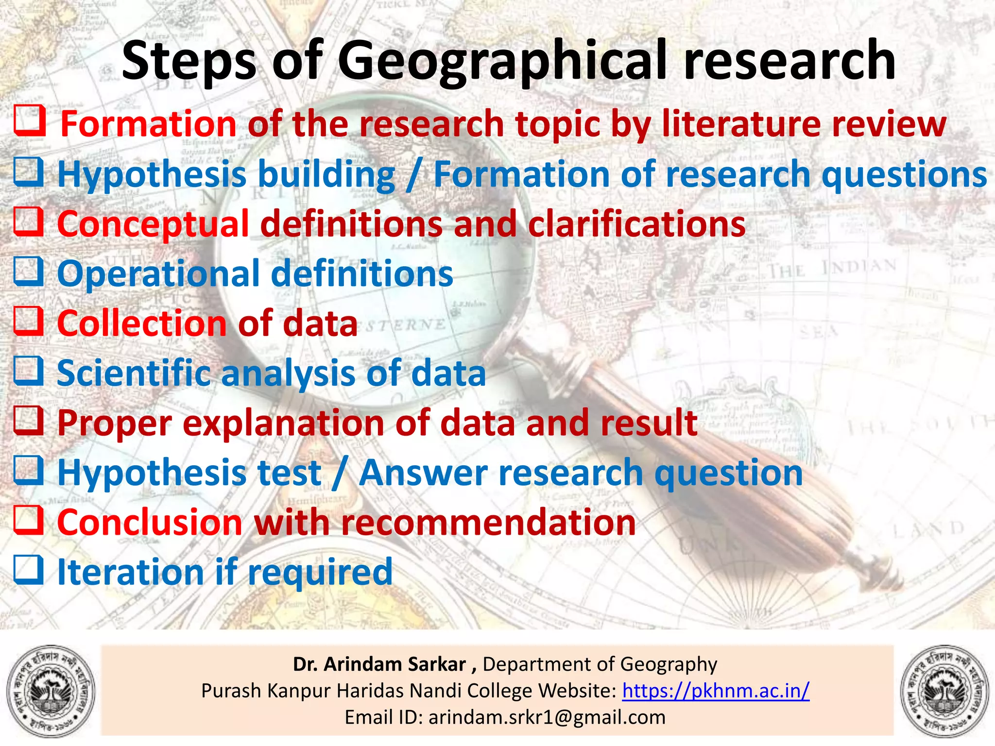 Research in geography | PPTX