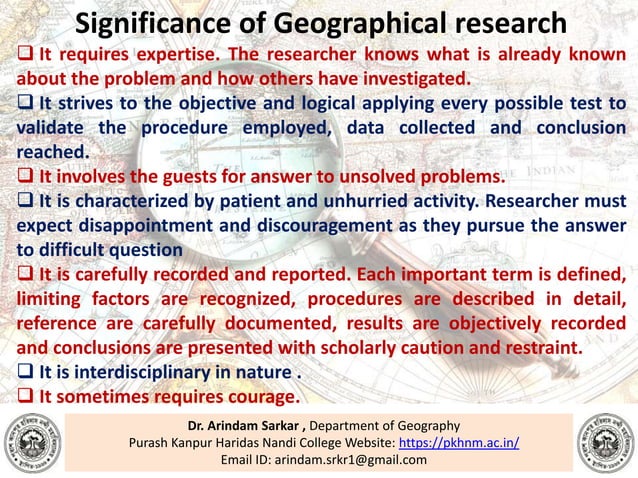 Research in geography | PPTX
