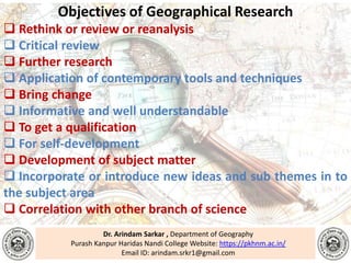 Research in geography | PPTX