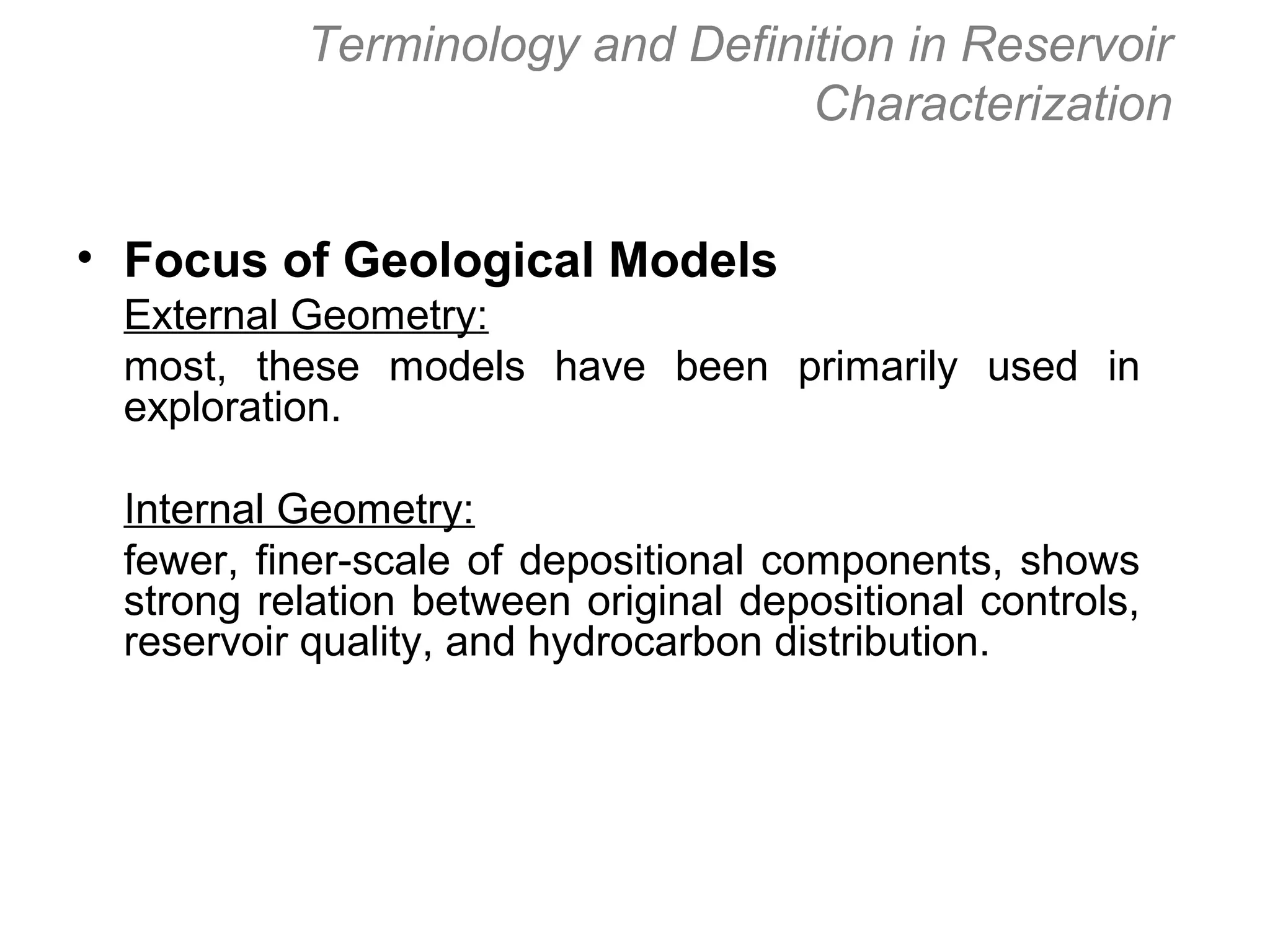 reservoir system and depositional env | PPT