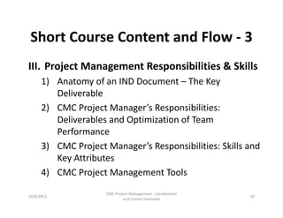 CMC Project Management | PDF