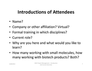 CMC Project Management | PDF