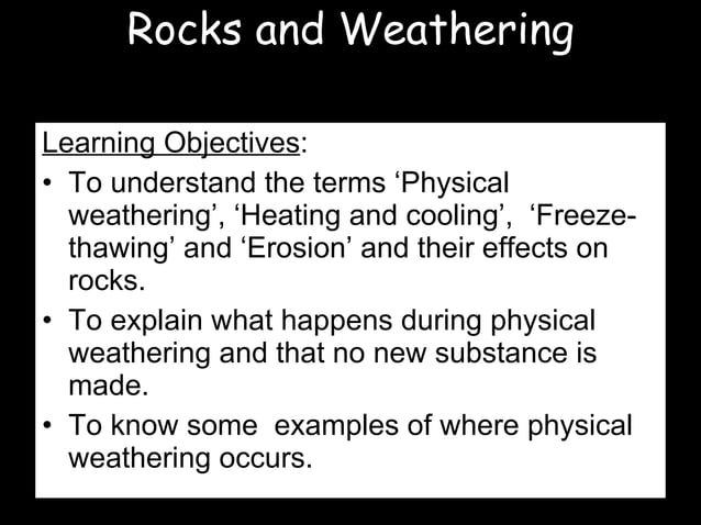 Rocks and Weathering | PPT