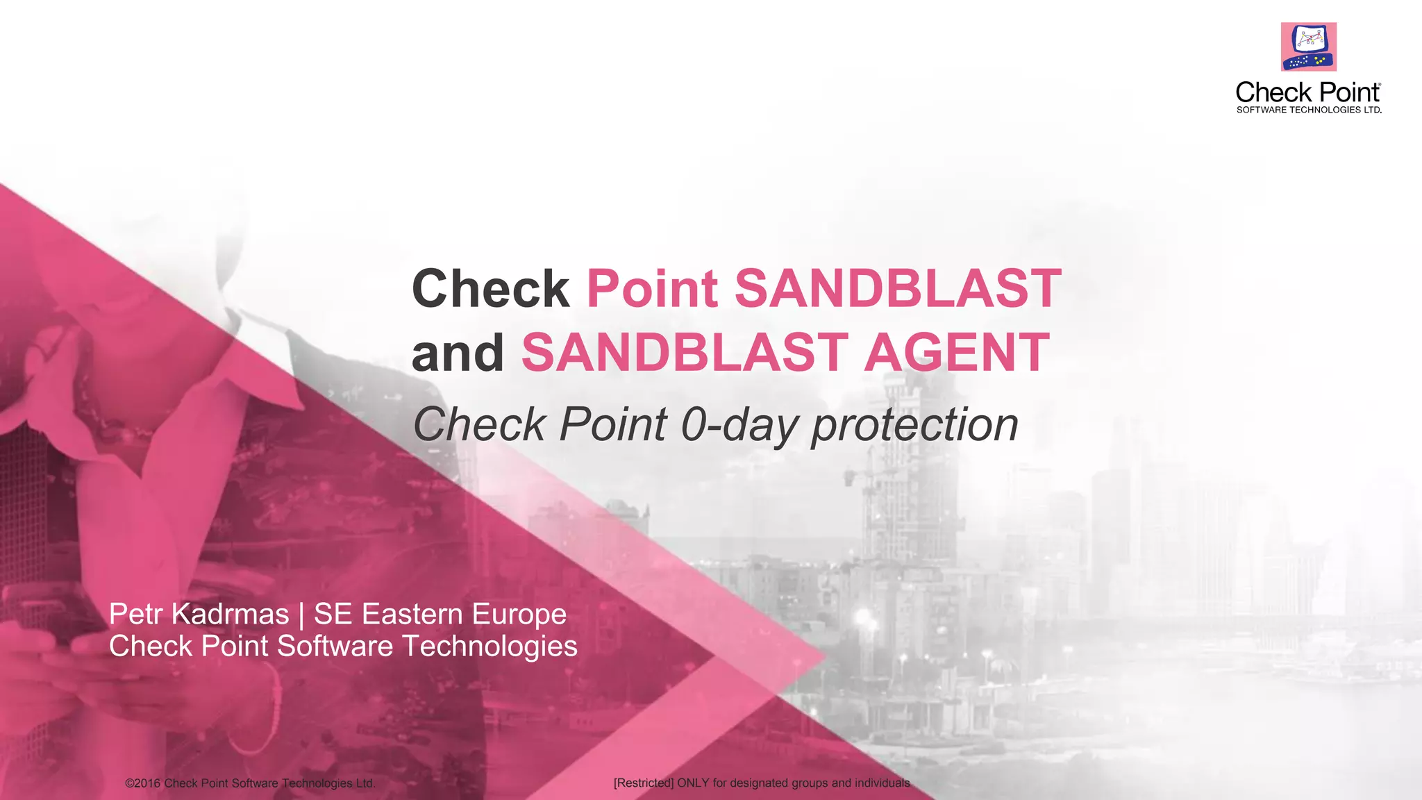 Check Point SandBlast and SandBlast Agent | PDF