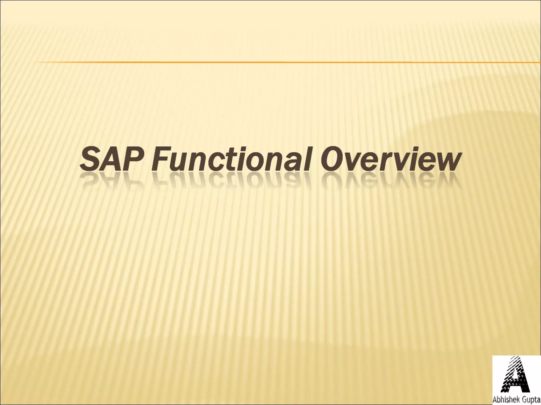 SAP Overview Details | PPT