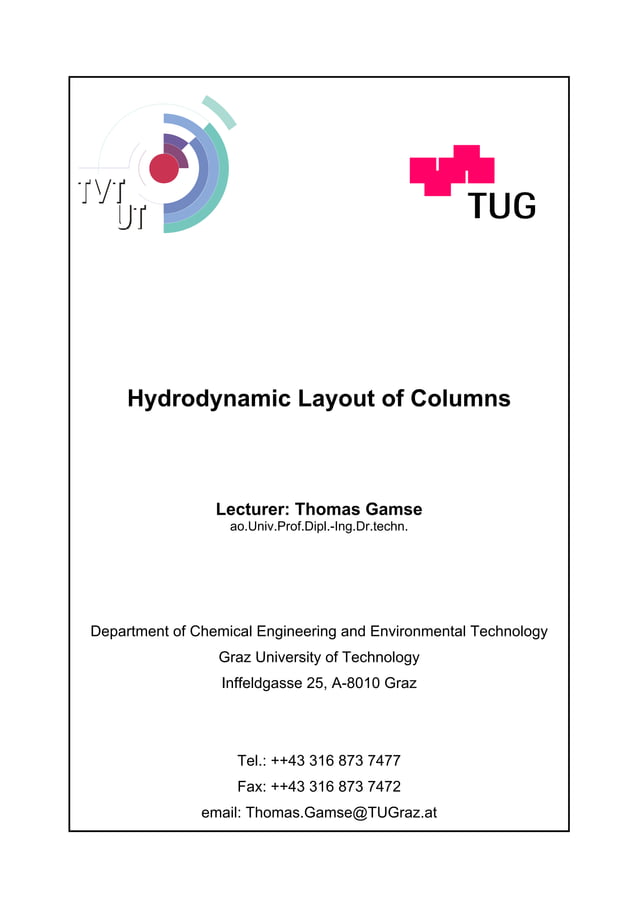 01 script hydrodynamic layout | PDF | Chemistry | Science