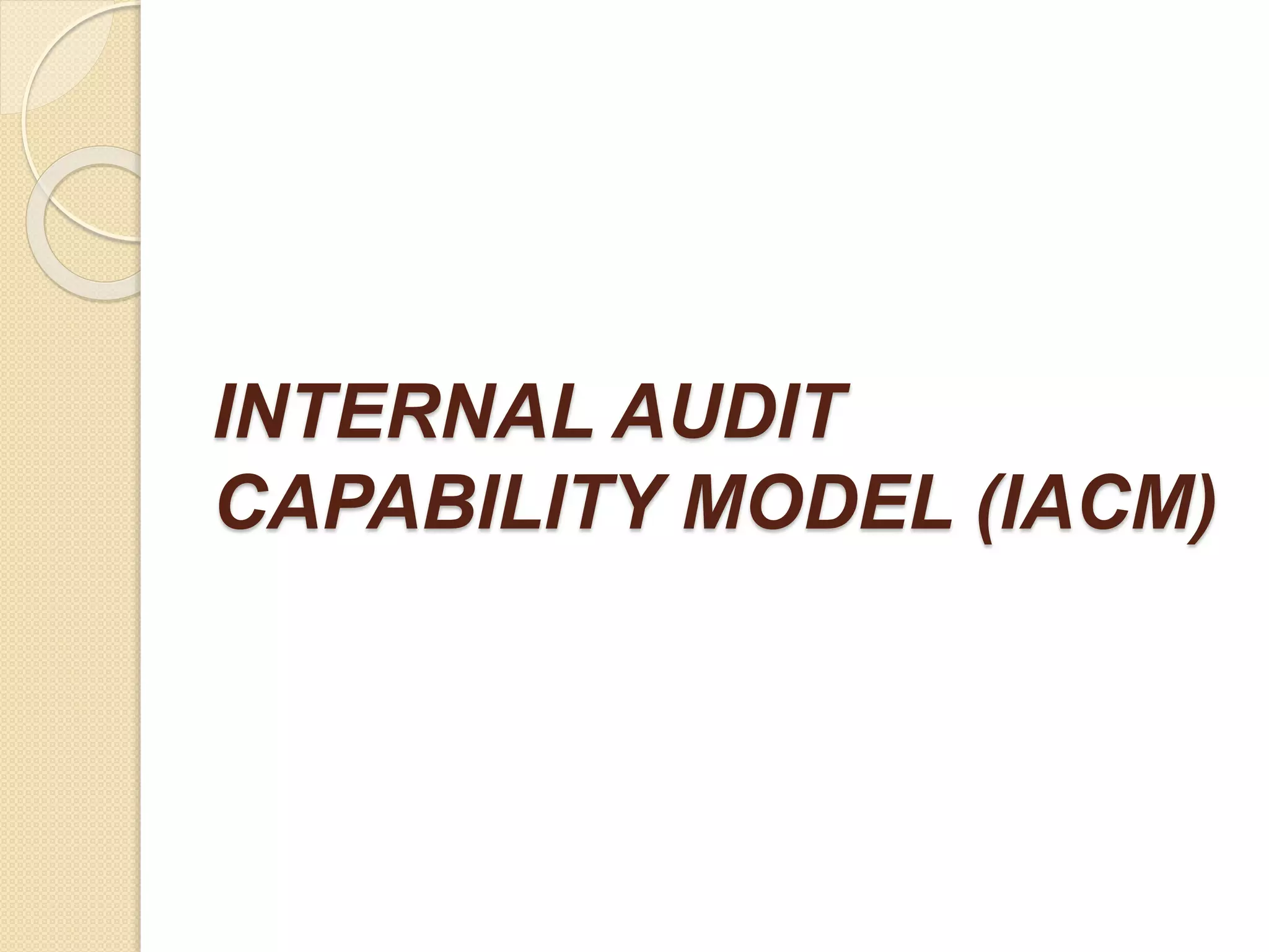 01 self assessment model iacm | PPTX
