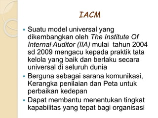 01 self assessment model iacm | PPTX