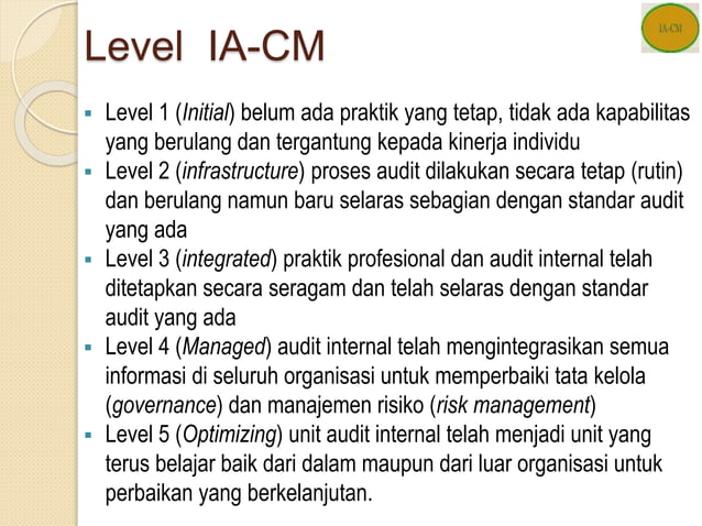 01 self assessment model iacm | PPTX