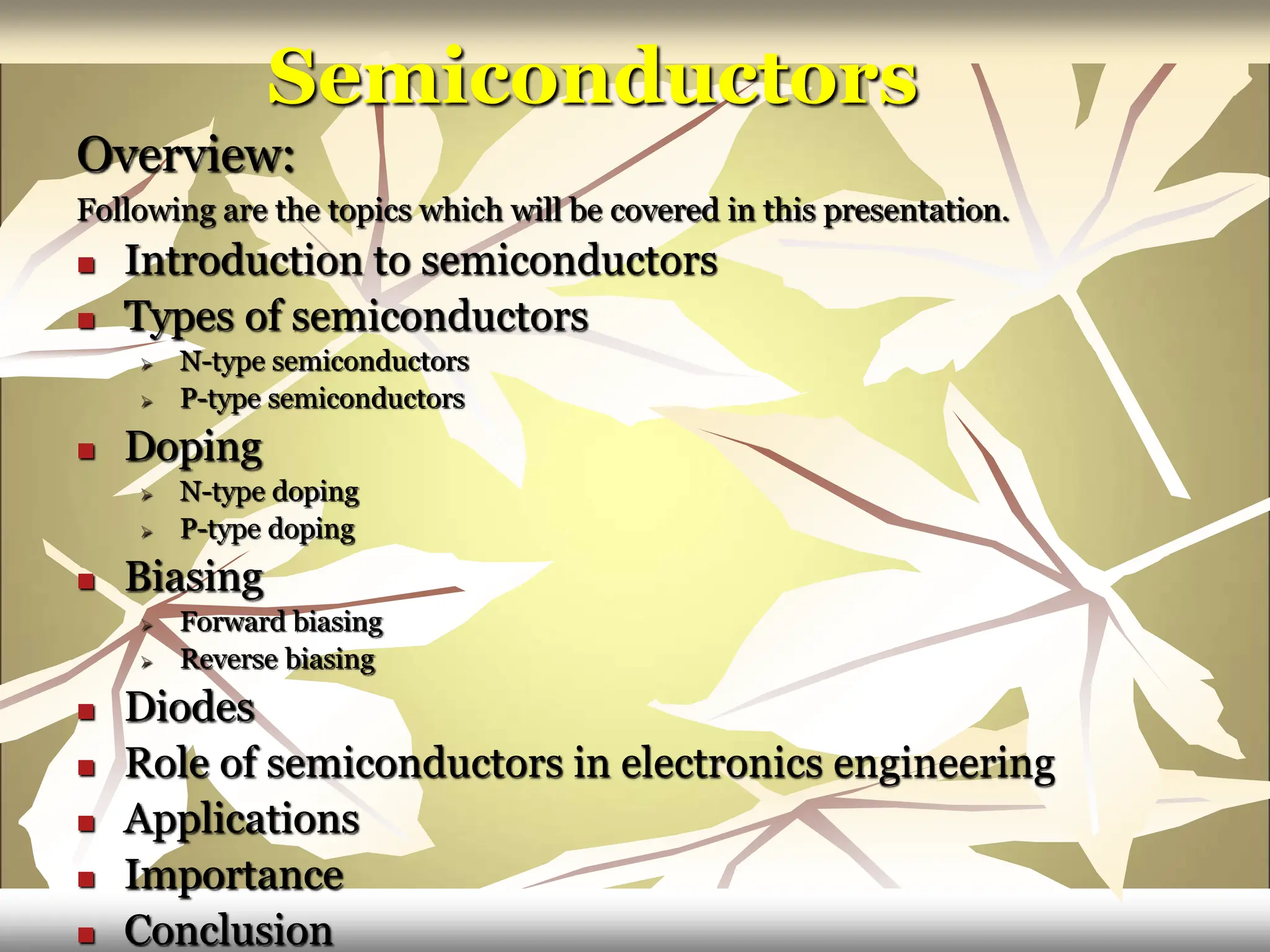01 SEMI CONDUCTOR.ppt..................... | PPT