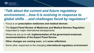 Presentation: Regulatory affairs - The Australian and International ...