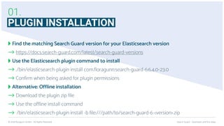 Search Guard Installation Quickstart | Security for Elasticsearch | PPT