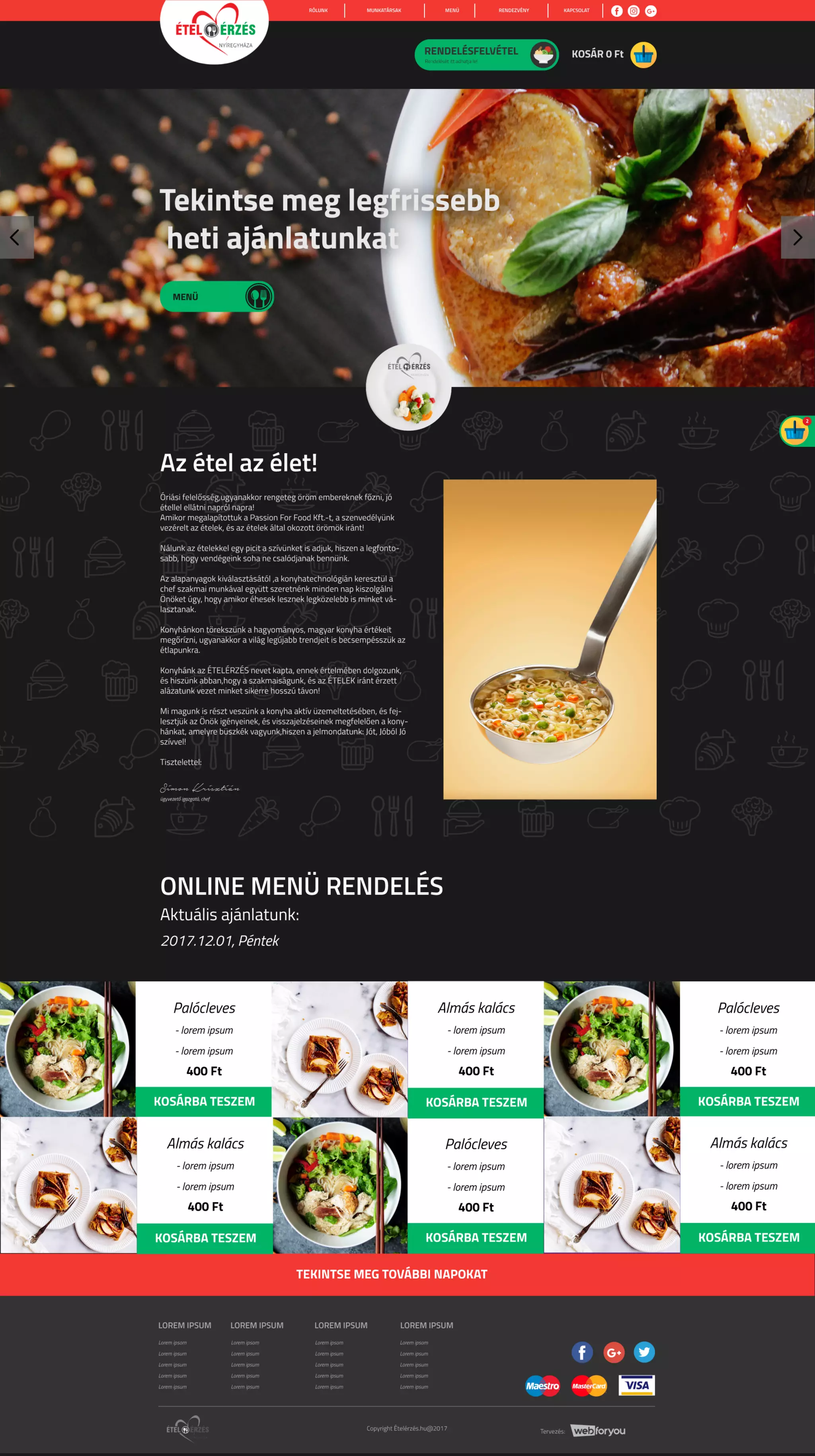 Food Website Design | PDF