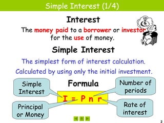 simple interest | PPT