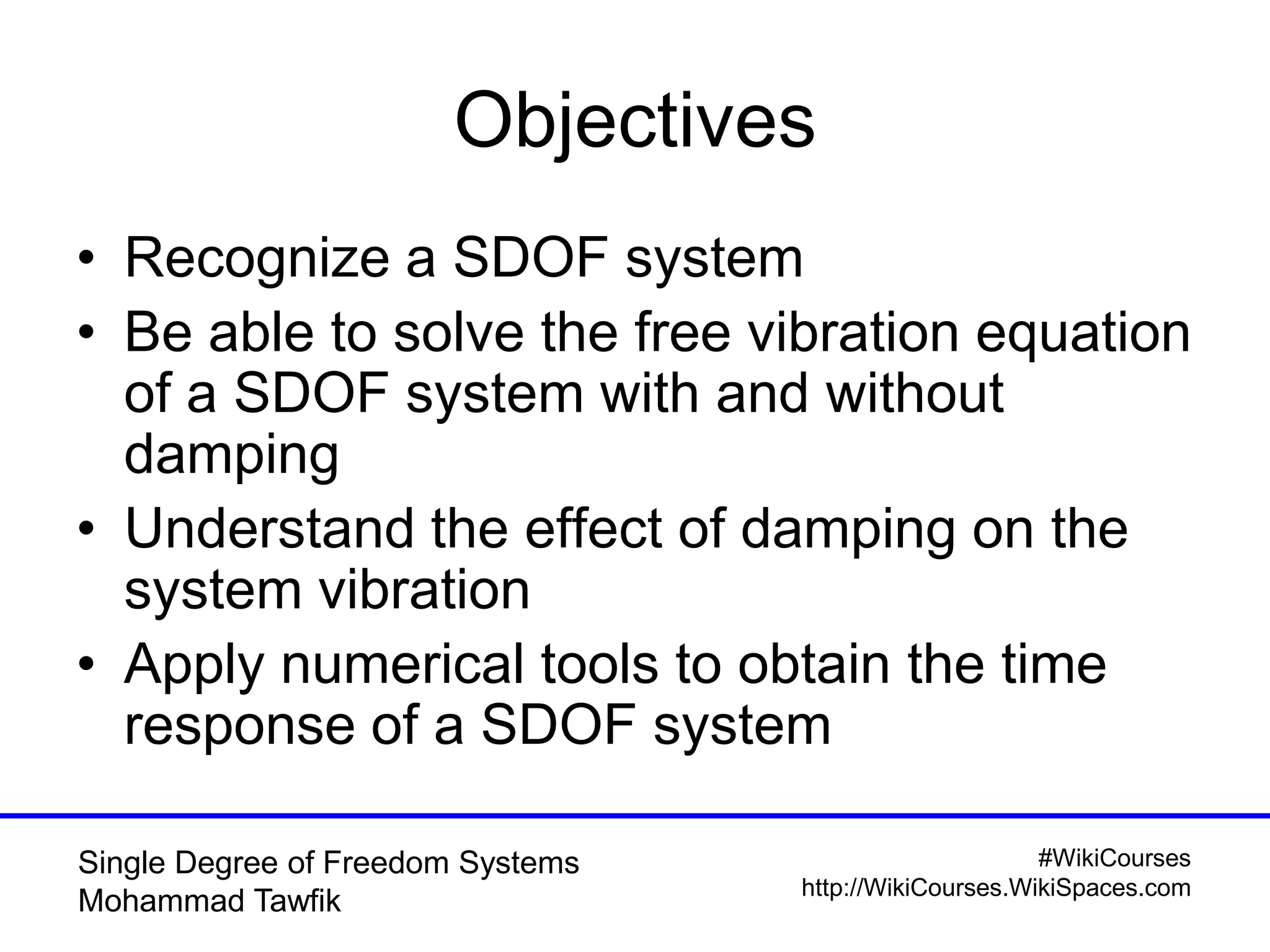 Single Degree of Freedom Systems | PDF
