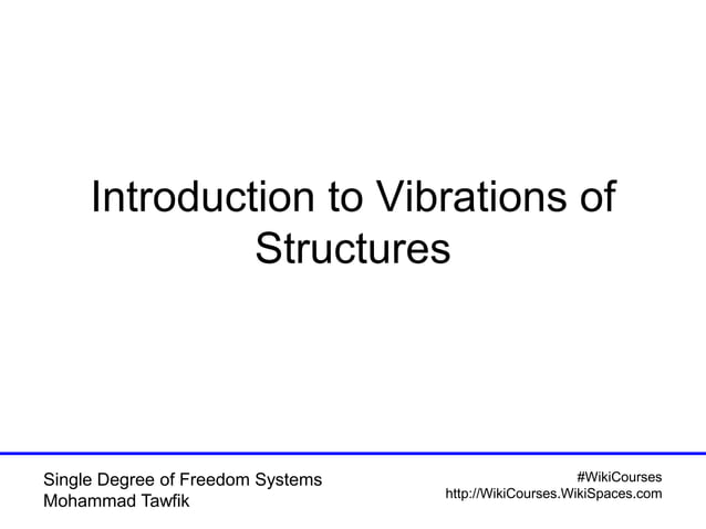 Single Degree of Freedom Systems | PDF | Chemistry | Science