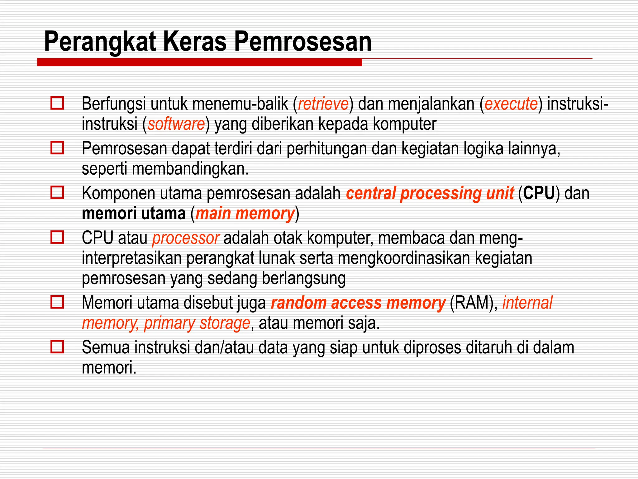 Komputer dan Sistem Komputer Bagian Pertama | PPT
