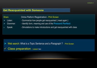 Skills 1 - U.1: Greetings & Small Talk | PPTX