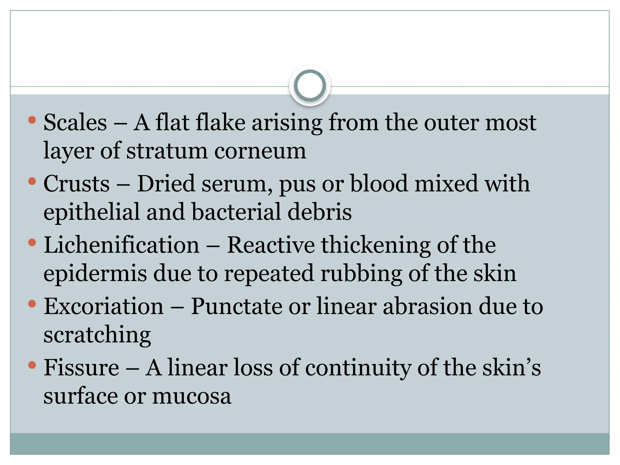 01 skin and skin lesions 1 dermatology coursepptx | PPT