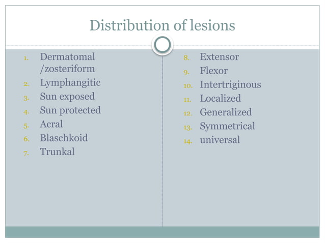 01 skin and skin lesions 1 dermatology coursepptx | PPT