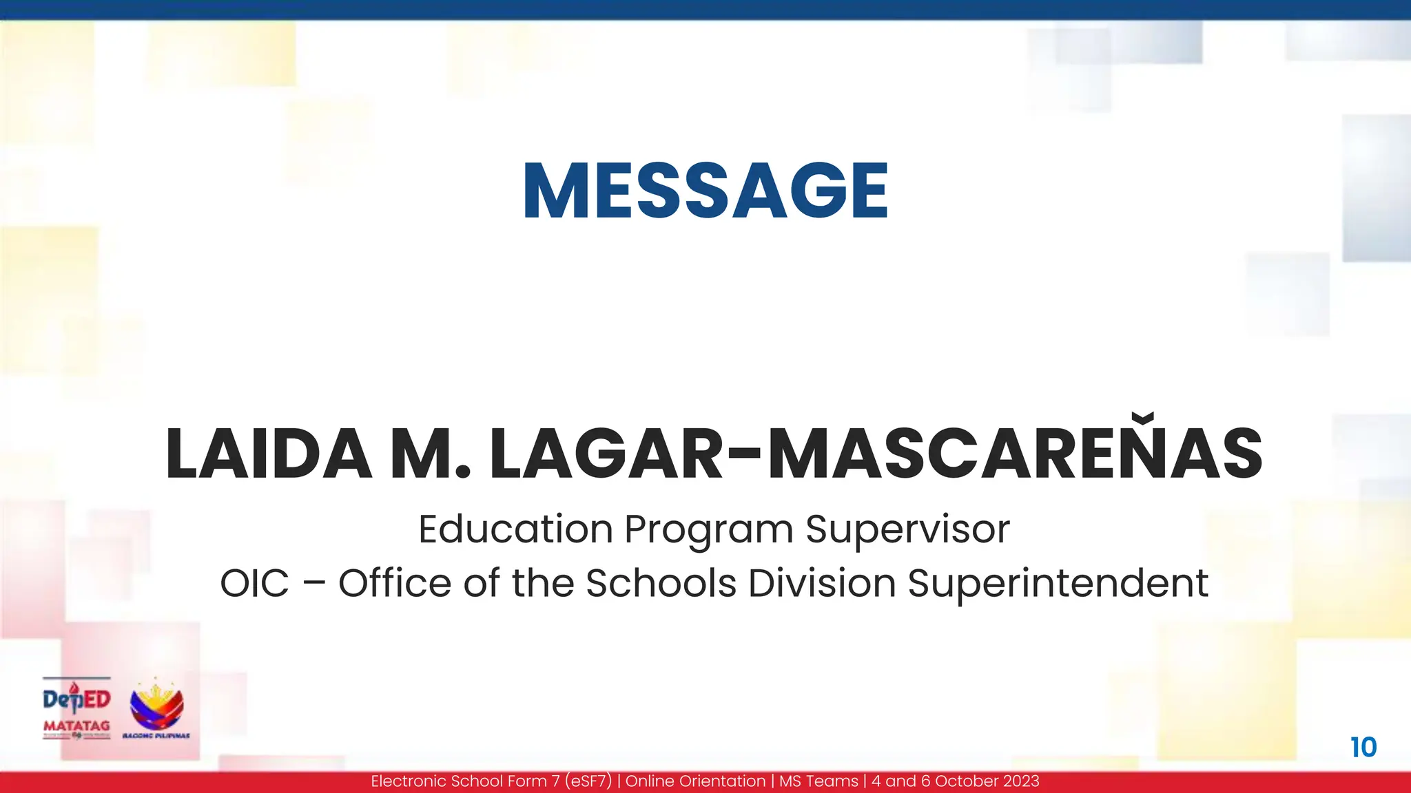 01 Slides - Div. Transition Data and eSF7 Orientation.pptx