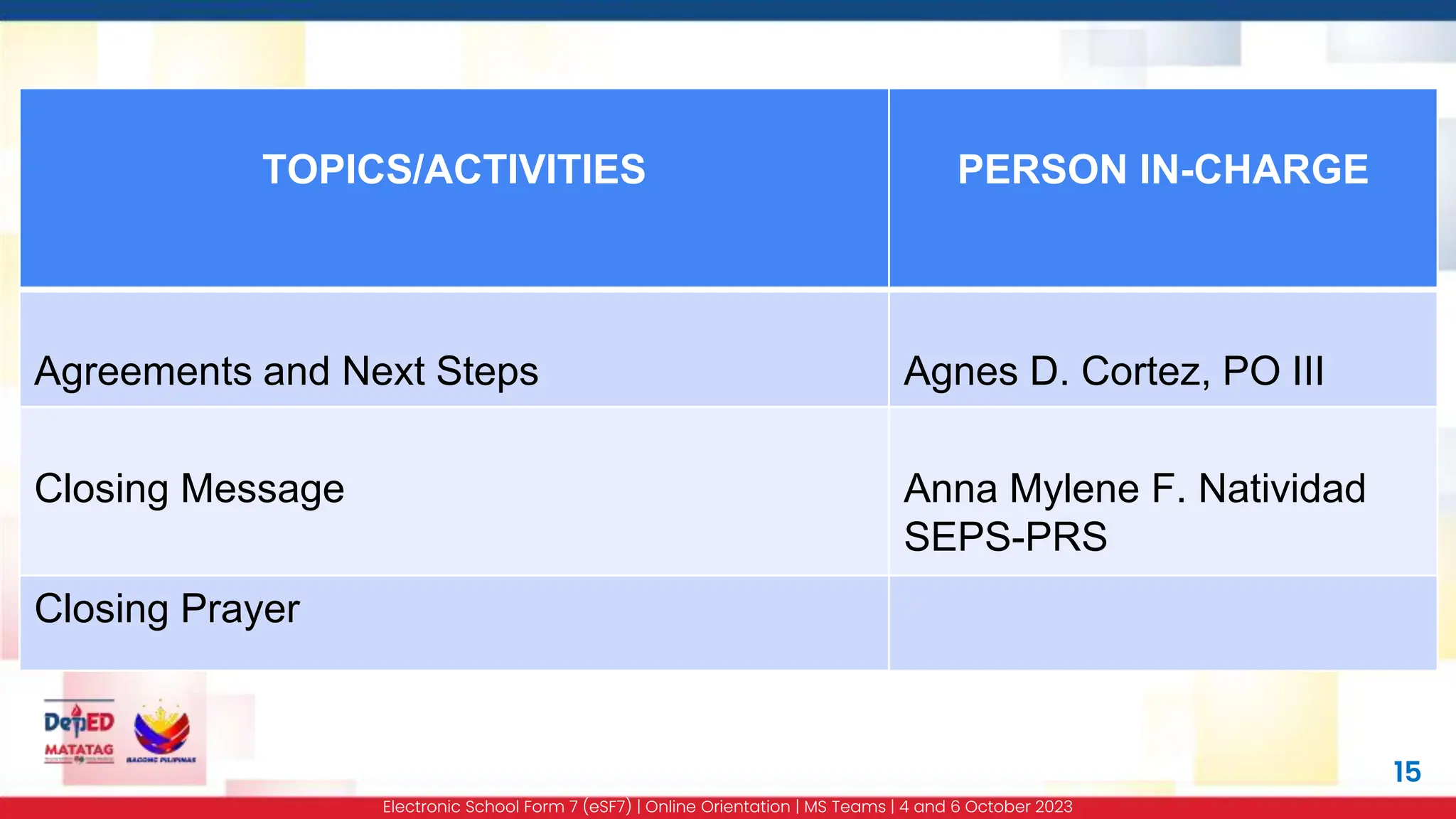 01 Slides - Div. Transition Data and eSF7 Orientation.pptx