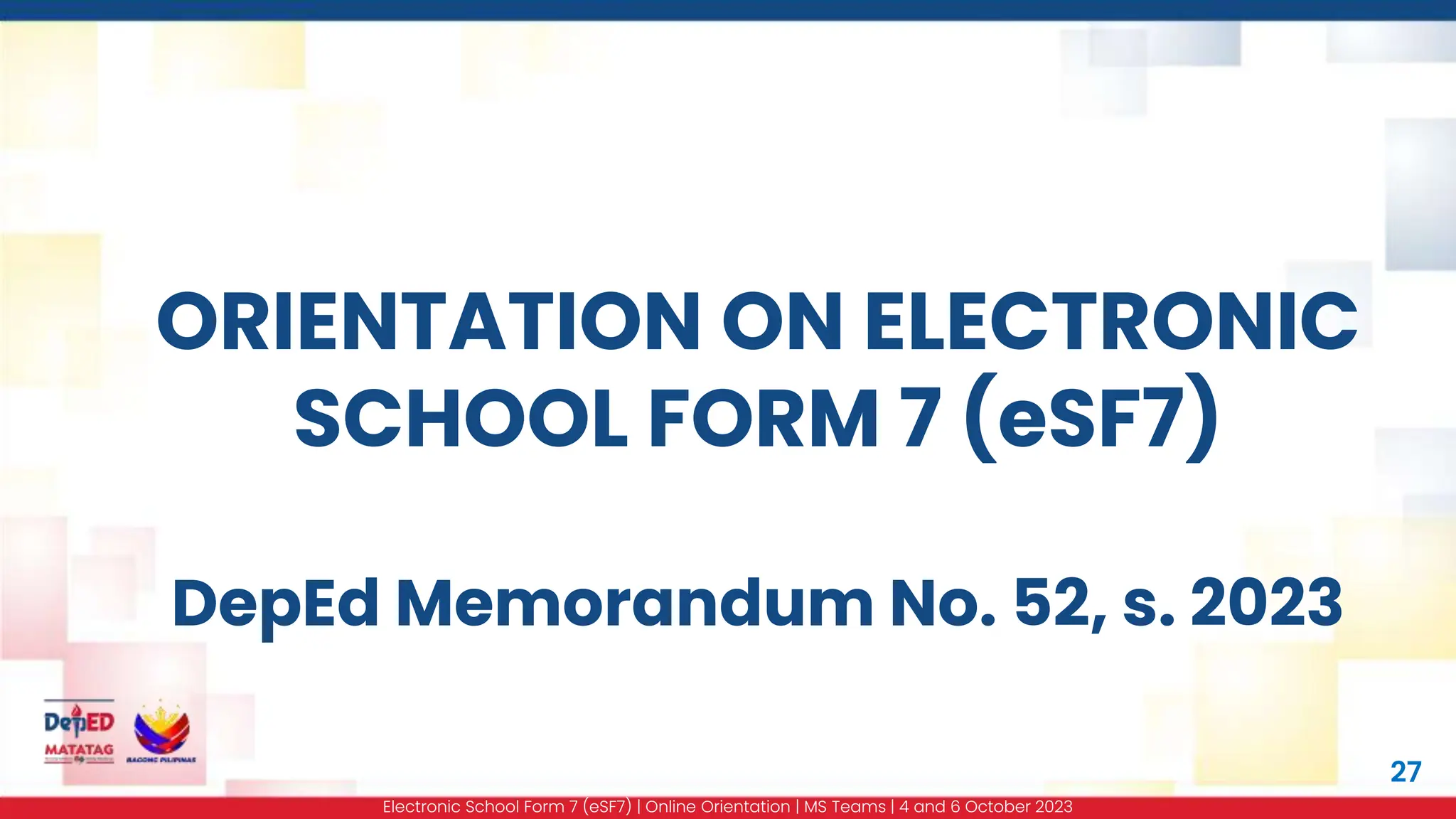 01 Slides - Div. Transition Data and eSF7 Orientation.pptx
