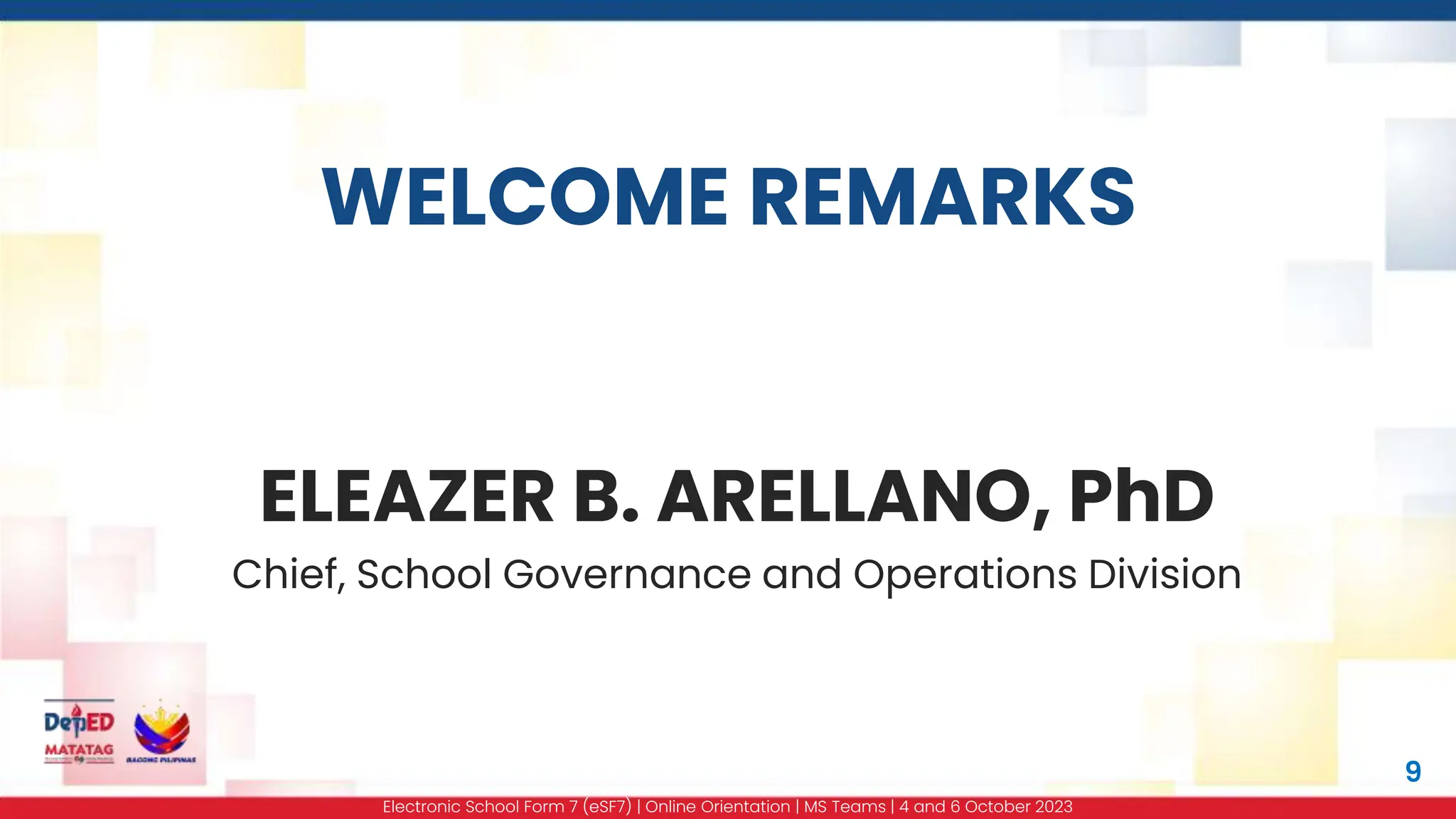 01 Slides - Div. Transition Data and eSF7 Orientation.pptx