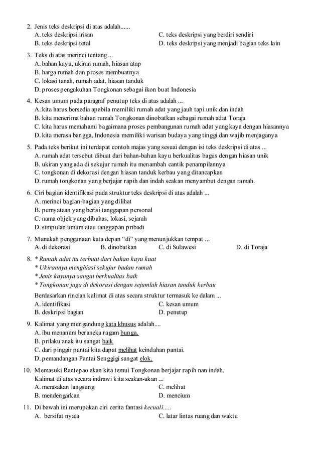 01 soal bhs. indonesia kls 7 | PDF