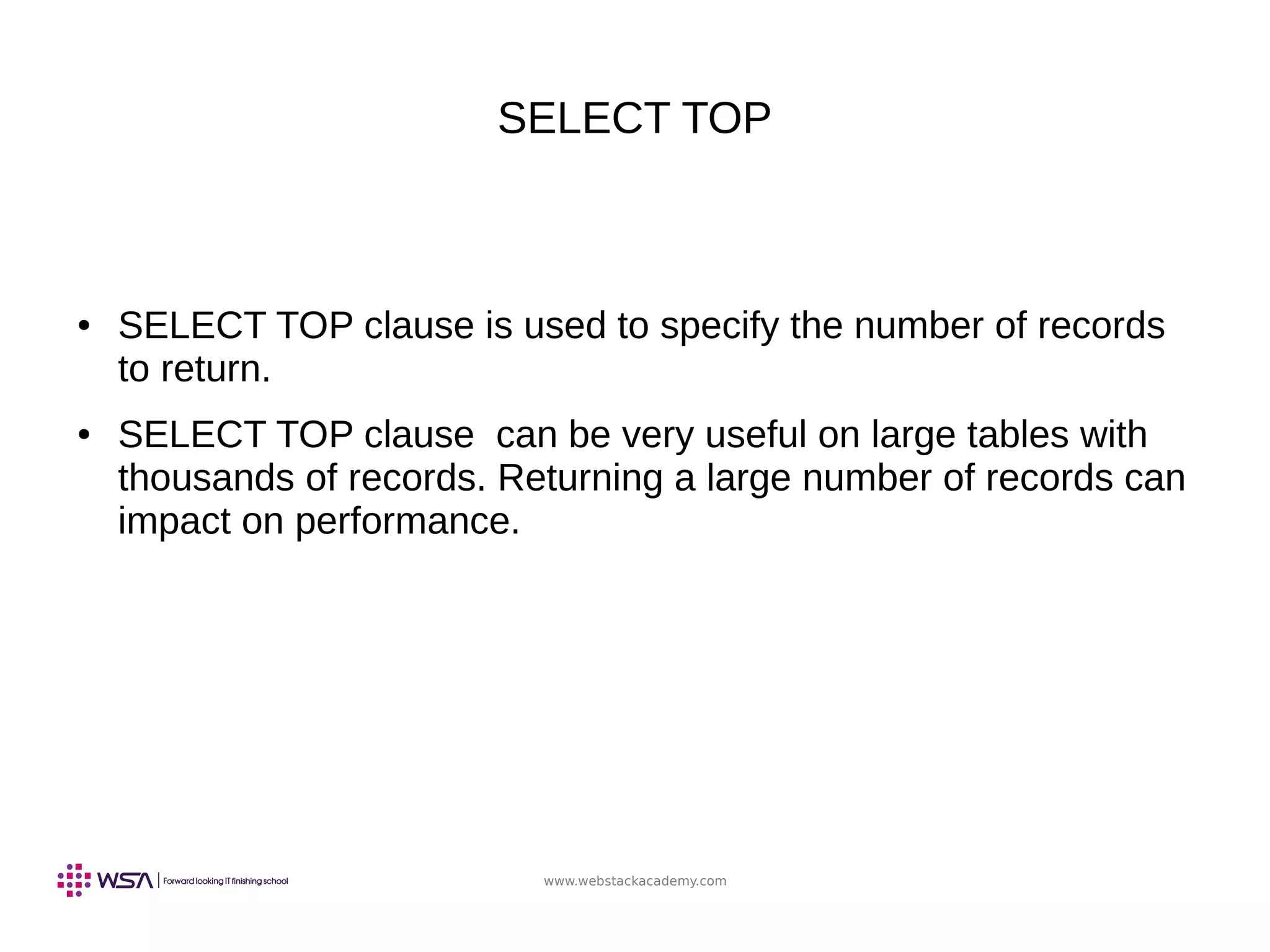 Sql Rdbms Concepts Ppt