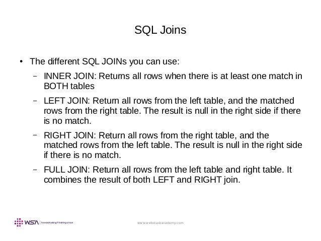 SQL - RDBMS Concepts