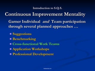 01 SQS Philosophy Methodology 24 Pgs | PPT