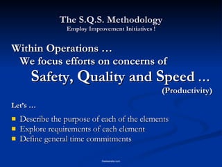 01 SQS Philosophy Methodology 24 Pgs | PPT