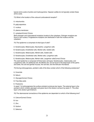 ETAS_MCQ_01 structures of skin | PDF