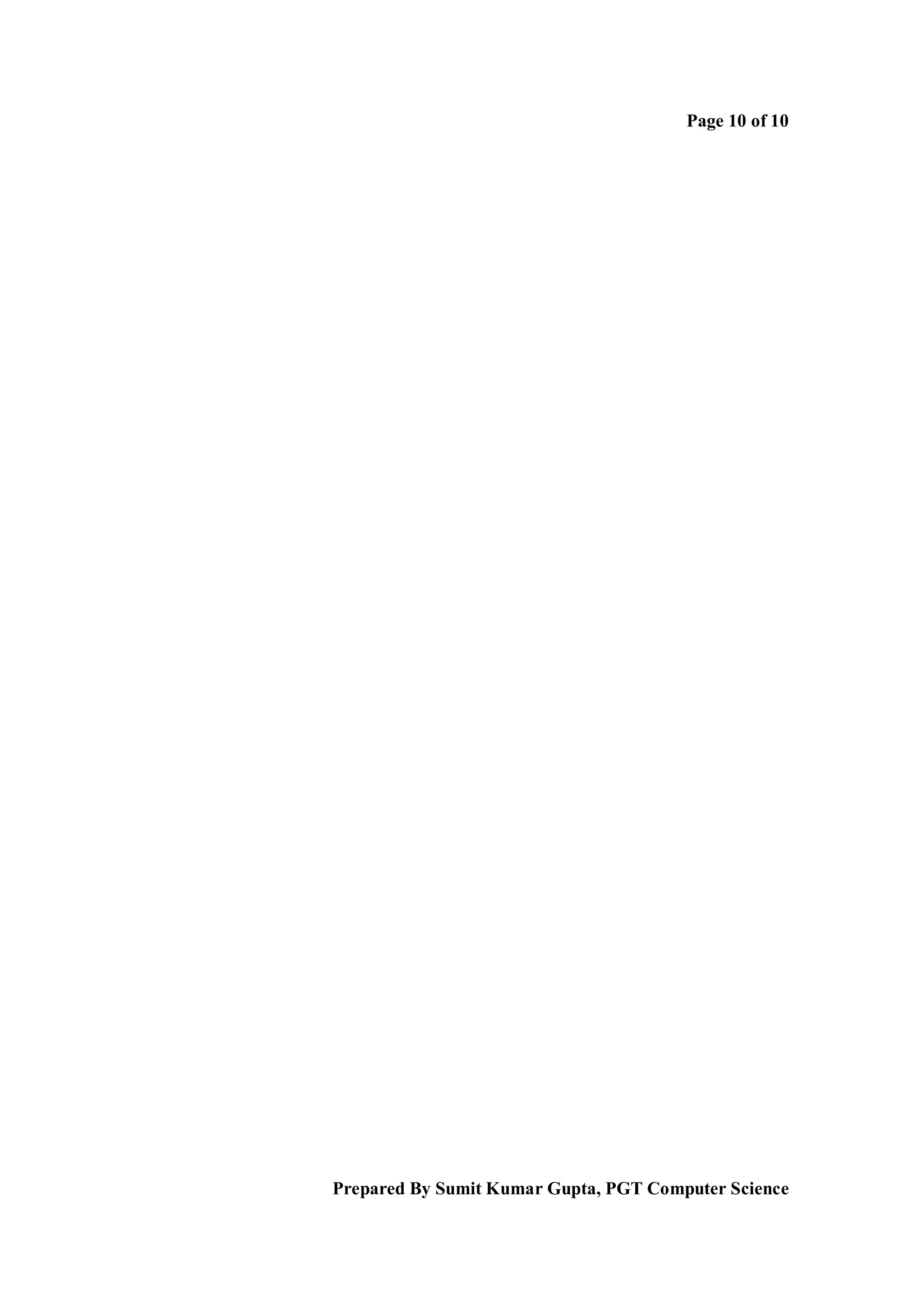 Computer science study material | PDF