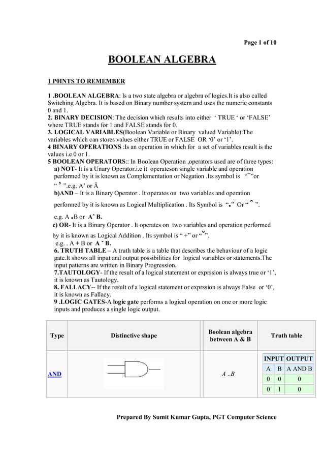 Computer science study material | PDF