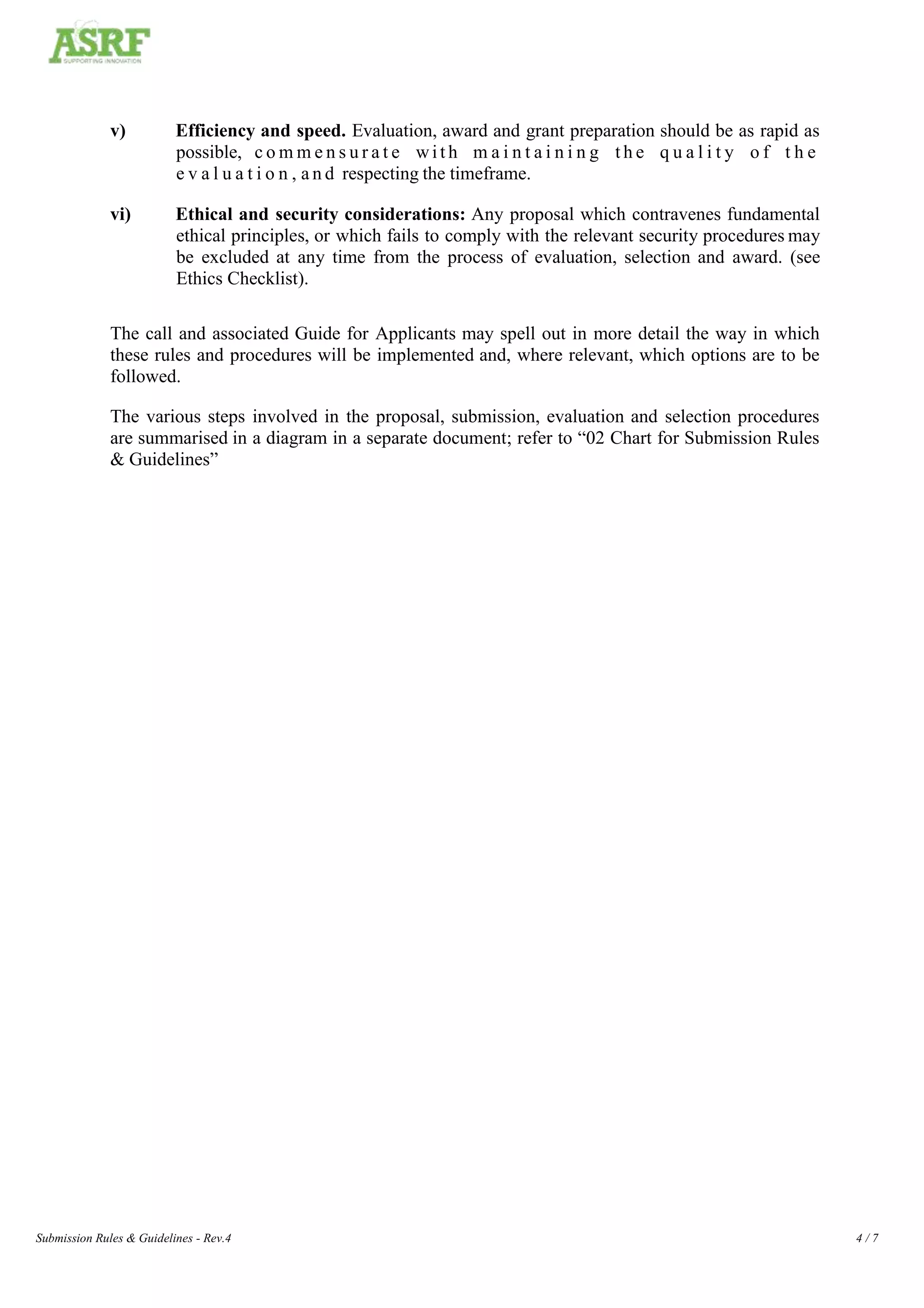 ASRF Submission rules & guidelines | PDF | Free Download