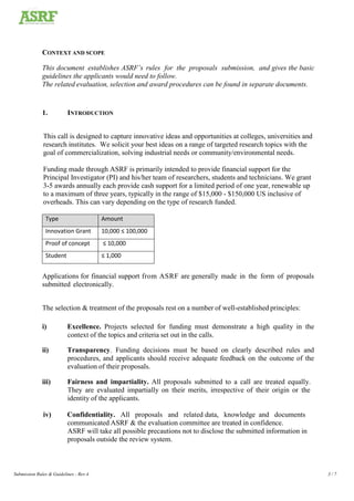 ASRF Submission rules & guidelines | PDF | Free Download