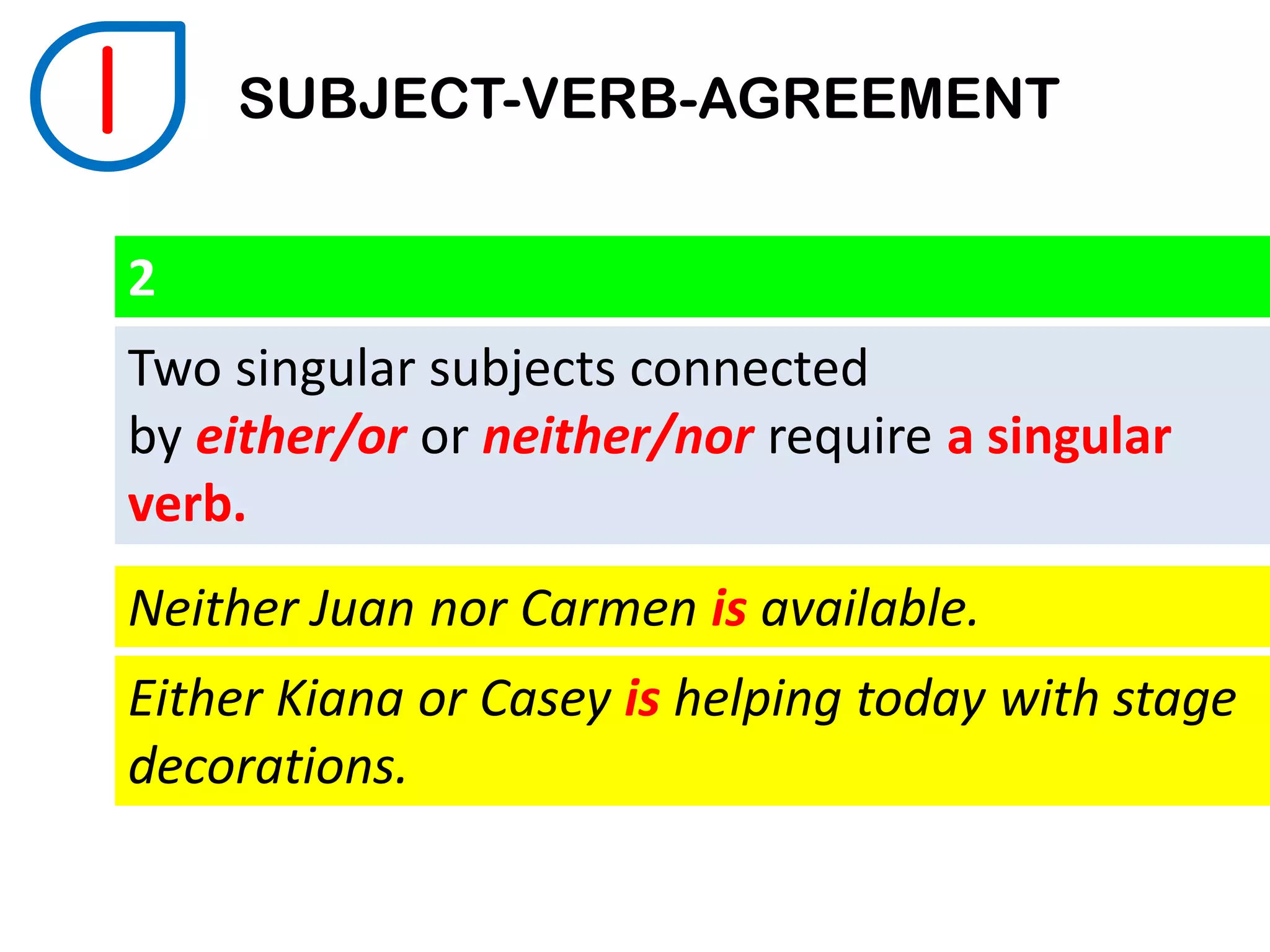 01 SUBJECT-VERB-AGREEMENT | PDF