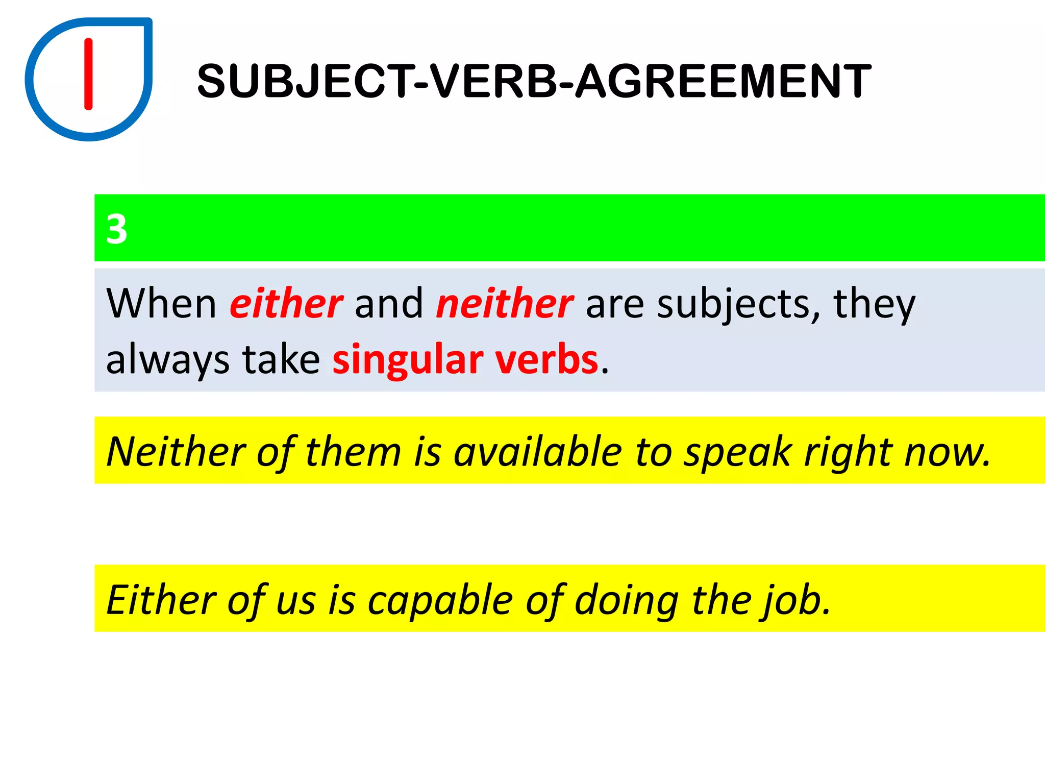 01 SUBJECT-VERB-AGREEMENT | PDF