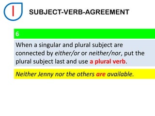 01 SUBJECT-VERB-AGREEMENT | PPT
