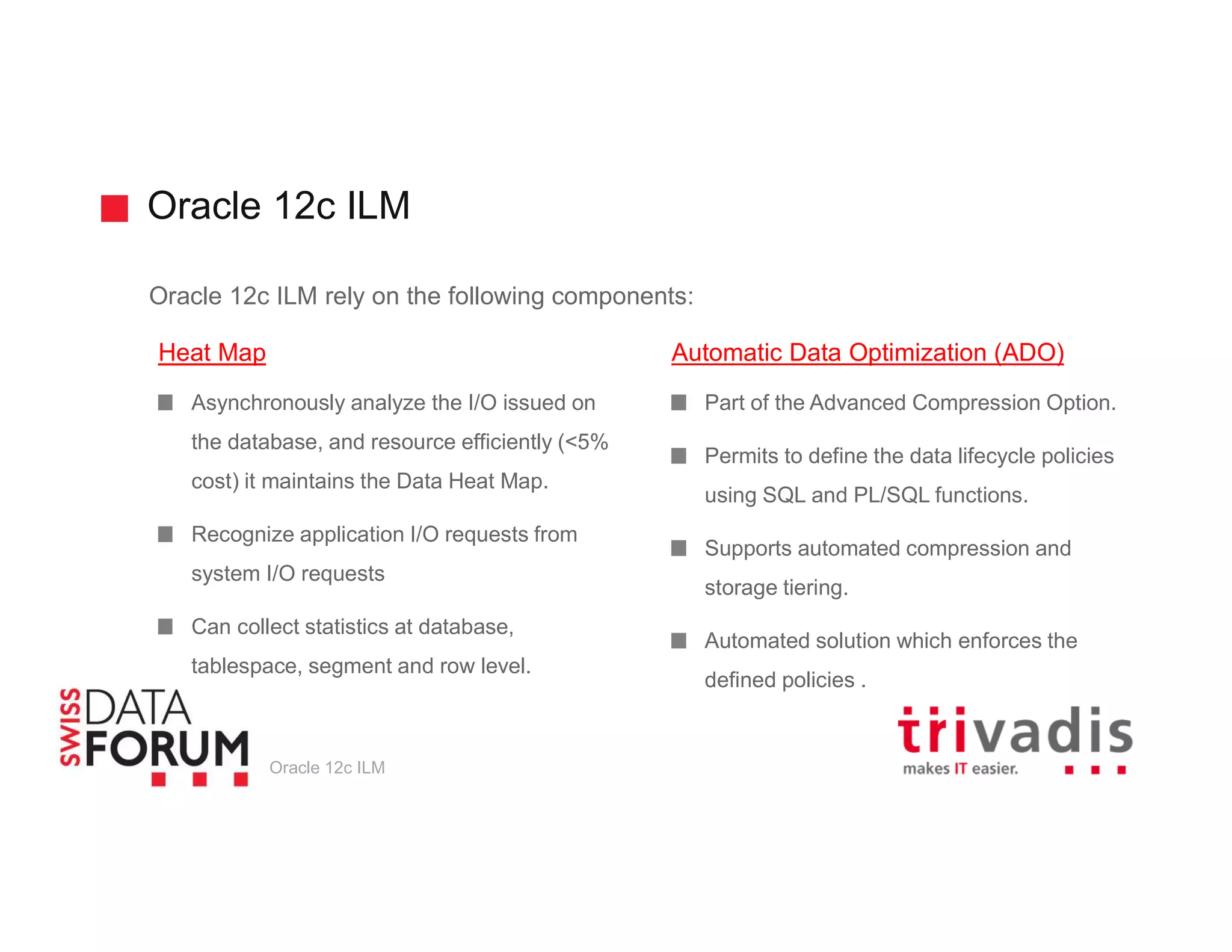 Information Life Cycle Management avec Oracle 12c | PDF