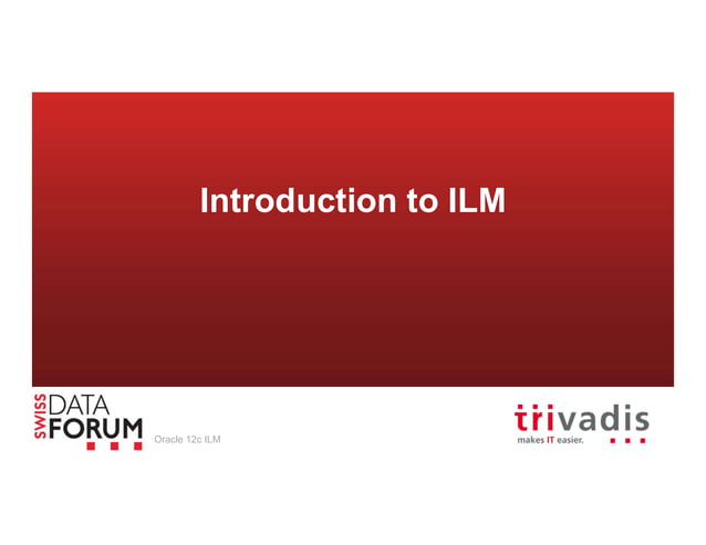 Information Life Cycle Management avec Oracle 12c | PPT