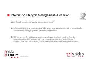 Information Life Cycle Management avec Oracle 12c | PDF